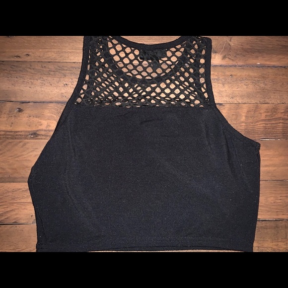 Topshop | Tops | Topshop Netted Crop Top | Poshmark